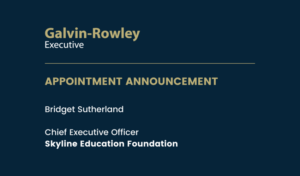 Appointment Announcement | Bridget Sutherland, CEO, Skyline Education ...